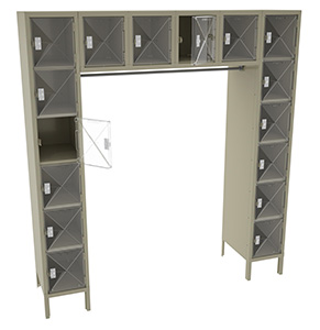 Tennsco - Storage Made Easy - 16 Person C-Thru Locker - With Legs ...