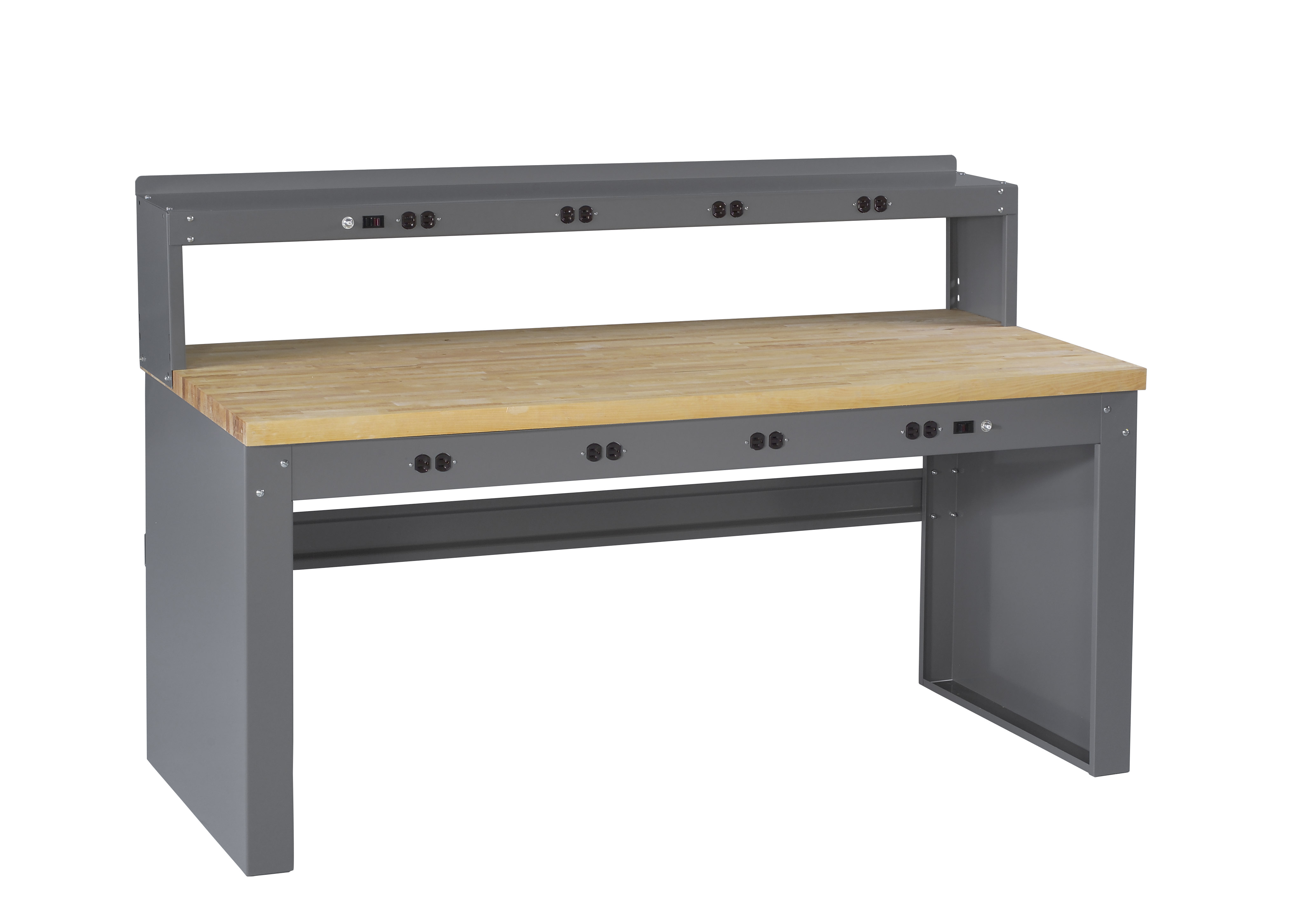 Tennsco - Storage Made Easy - Electronic Workbench With Maple Top ...