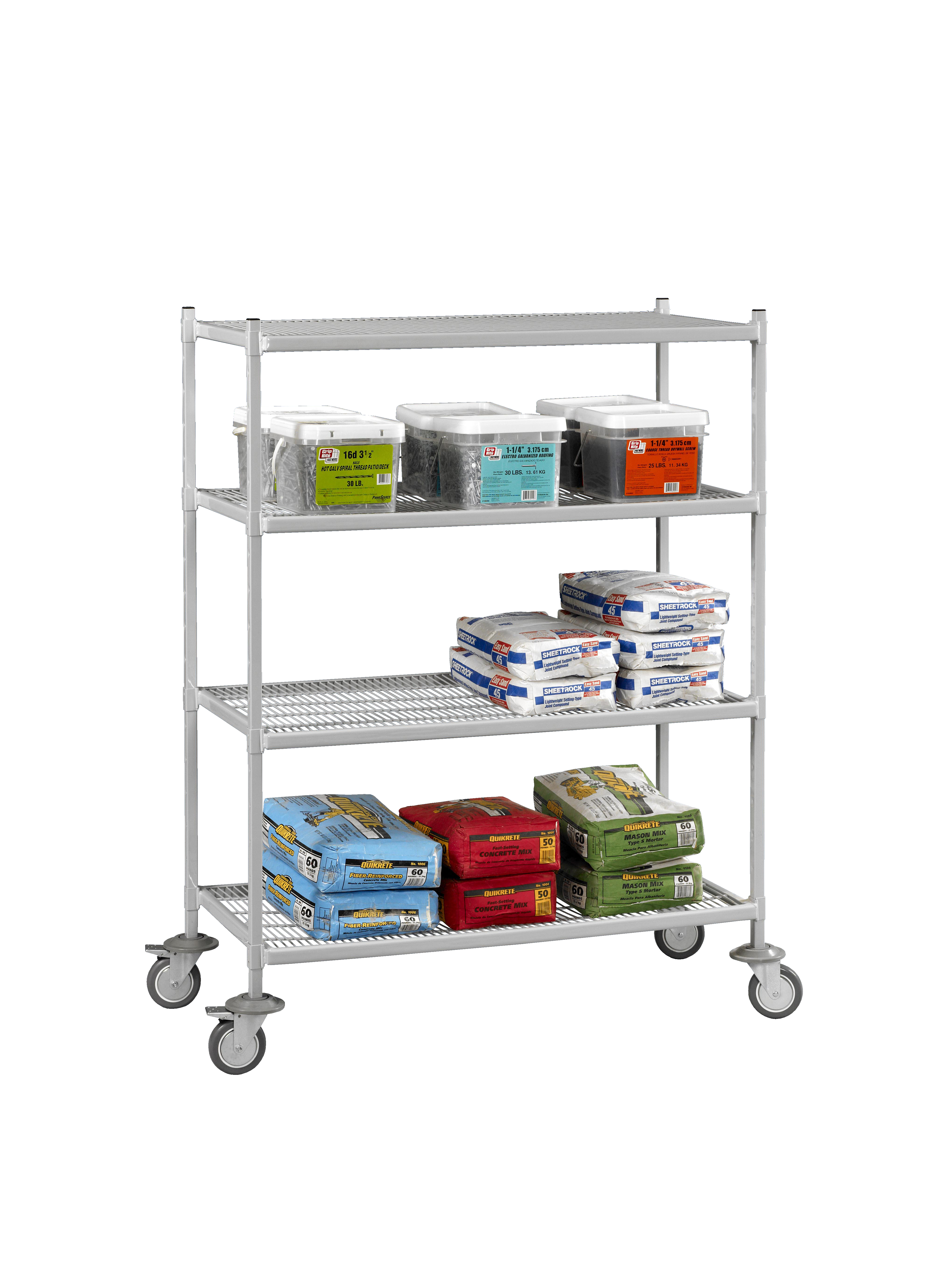 Tennsco - Storage Made Easy - 4 Level Wire Cart - Epoxy Coat