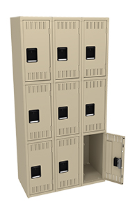 Tennsco - Storage Made Easy - Triple Tier Locker - Three Wide, No Legs ...