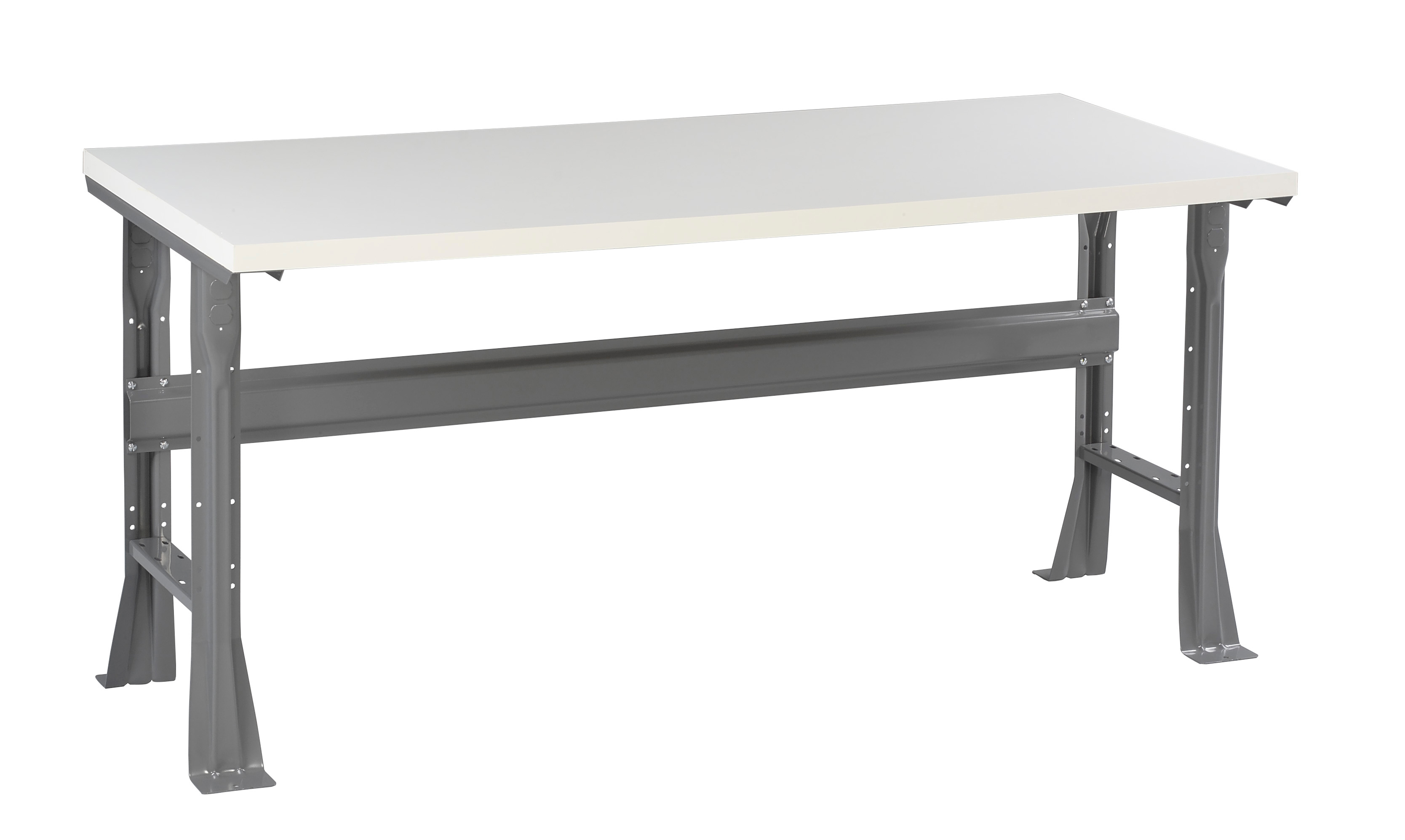 Tennsco - Storage Made Easy - Flared Leg Workbench with Plastic Top